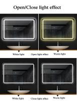China IP44 Rating LED Lighted Bathroom Mirror Wall Mount Silver Mirror Raw Material for sale