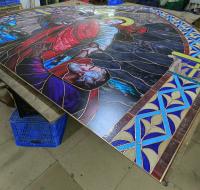 China Stained Glass Decorative Panels with hand painted for church skylights and decorative wall art for sale