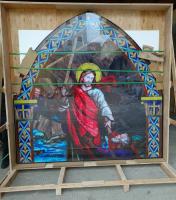 China Stained Glass Decorative Panels with hand painted for church skylights and decorative wall art for sale