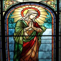 China Stained Glass Decorative Panels with hand painted for church skylights and decorative wall art for sale