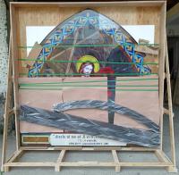 China Hand-Painted 3mm Stained Glass - Decorative Church Window Art Wall Panels with Classic Designs for sale