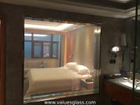 China Bathroom Privacy Shower Glass Switchable Smart Glass 50000 Hours Life Time for sale