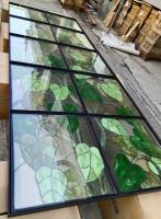 China Custom Design Stained Glass Colored Art Decoration Glass Insulated Glass Ceiling for sale