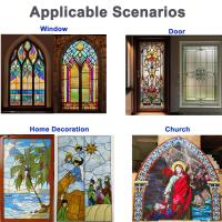 China Custom Design Stained Glass Colored Art Decoration Glass Insulated Glass Ceiling for sale