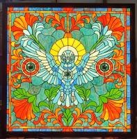 China Fully Handmade Genuine Stained Glass Colored Glass Wall Decorative Light Box for sale