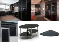 China 5mm 6mm Tempered Glass Panels for Table Tops Black Toughened Glass for sale