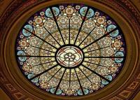 China Custom Pattern Stained Glass Panels Textured Surface For Cathedral for sale