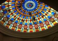 China Custom Pattern Stained Glass Panels Textured Surface For Cathedral for sale