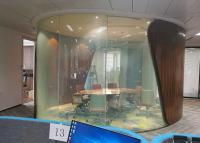 China Meeting Room AC48V Curved Blackout Lcd Switchable Smart Glass for sale