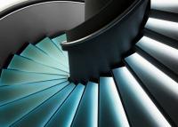 China 14mm Staircase PVB Laminated LED Glass Panel Insulative Environmental for sale