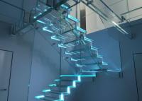 China 14mm Staircase PVB Laminated LED Glass Panel Insulative Environmental for sale