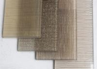 China Fabric Interlayer 4mm Non Reflective Tempered Laminated Glass Sheets for sale