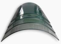 China ISO9001 15mm pencil edge Bent Curved Tempered Glass Panels for sale