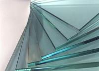 China 6.38mm EVA Safety Tempered Etched Stair Glass Bannister Panels for sale