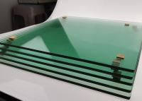 China 6.38mm EVA Safety Tempered Etched Stair Glass Bannister Panels for sale