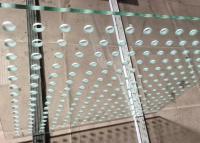 China Frameless Perforated 10mm  Shower wall clear Tempered Glass Panels for sale
