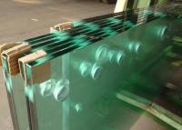 China Frameless Door Railing Tempered Glass Panels With Cutouts Holes for sale