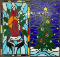 China Customized Stained Glass Decorative Panels Beveled Surface for sale