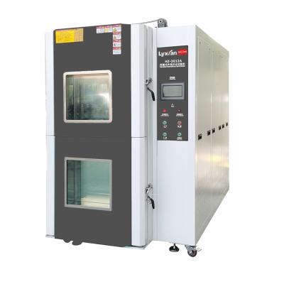 China 100L Thermal Shock Test Chamber 2-Zone Vertical Transfer -77°C to 205°C for sale