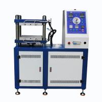 China Electric Flat Vulcanizing Machine 100T 350x350mm PLC Controlled Rubber Press for sale