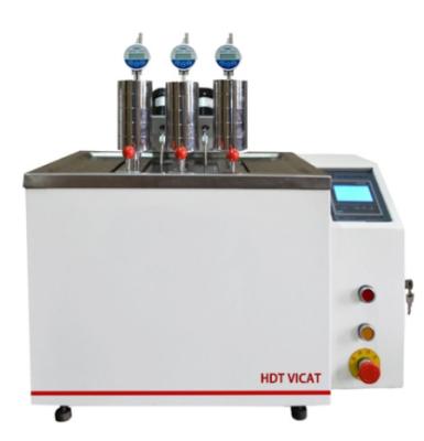 China ODM Antiwear Plastic Lab Testing Equipment Durable Vicat Softening Point Apparatus 300°C 4 Test Racks for sale