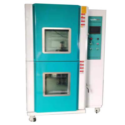 China Thermal Shock Test Chamber 100L 2-Zone Vertical Transfer -77°C to +205°C for sale