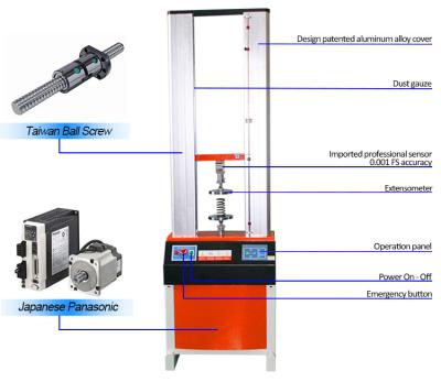 China Electronic Universal Tensile Testing Machine 20kN Accuracy 0.5 Grade Lab Equipment for sale