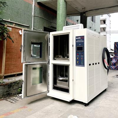 China Customized Thermal Shock Chamber IEC 60068-2-14 -77°C to +205°C Two Zone Vertical Transfer for sale