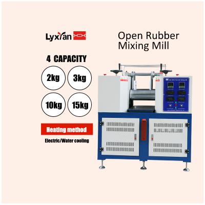 China Rubber Two Roll Open Mill 4-10 Inch Roller Diameter for Rubber Sheet Production HG/T 3108-199 for sale