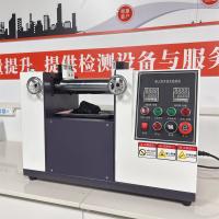 China Desktop Rubber Two Roll Open Mill For Rubber 0.3kg Mixing Capacity for sale