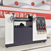China Desktop Open Two Roll Rubber Mixing Mill 0.3kg Capacity SUS304 Stainless Steel Hopper 60mm Roller for sale