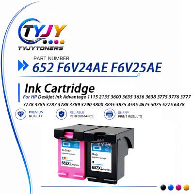China 652 Ink Cartridge F6V24AE F6V25AE for HP 1115 2135 3600 3775 3835 4675 5275 6478 for sale