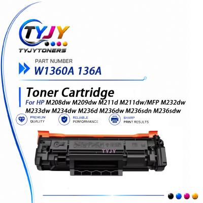 China Compatible W1360A 136A Toner Cartridge For HP M208dw M211dw M232dw M236dw for sale