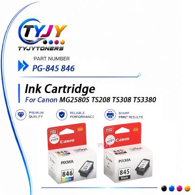 China Clear Printing Effect Smooth Ink Discharge Canon PG‑845 CL‑846 Ink Cartridge For MG2580S TS208 TS308 TS3380 TS3180 Printer for sale