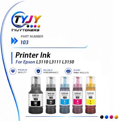 China Dye Based Vivid Color Compatible Epson 103 Dye Ink For L3110 L3111 L3150 Printer for sale
