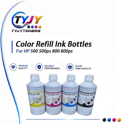 China Color Refill Ink Bottles for HP DesignJet 500 500ps 800 800ps Printer 100ml for sale