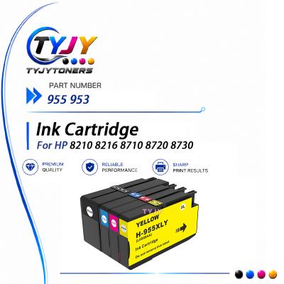 China Vivid Color Smooth Printing HP 955 953 Ink Cartridge For 8210 8216 8710 8720 8730 Printer for sale