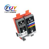 China Compatible Smooth Ink Cartridge Flow Canon PGI-35BK PGI-36C Ink Cartridge For TR150 IP100B IP100 iP110 Printer for sale