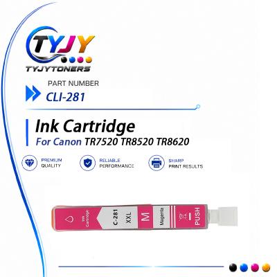 China Vivid Color Ink Cartridge CLI-281 Stable Compatible For Canon TR7520 TR8520 TR8620 for sale