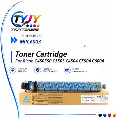 China Premium-grade Toner Cartridge Balanced Color Saturation Compatible For Ricoh MPC6003 C4503SP C5503 C4504 C5504 C6004 for sale