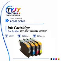 China Fade-resistant LC163 LC161 Ink Cartridge Chip-identifiable Compatible For Brother MFC-J245 J470DW J870DW for sale