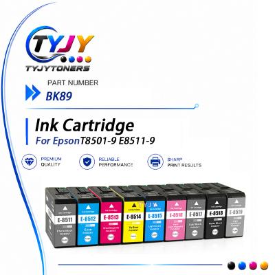 China Smudge‑proof Compatible Pigment Ink Cartridge T8501‑9 E8511‑9 BK89 Sediment‑inhibited Chip‑identifiable Compatible For Epson Printer for sale