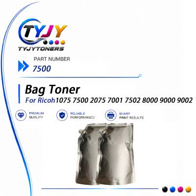 China Low Waste Bulk Bag Toner For Ricoh 1075 7500 2075 7001 7502 8000 9000 9002 for sale