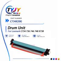 China Durable High‑Sensitivity Black Color Drum Unit For Lexmark C746 C748 X738 Printer Repair for sale