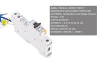 China 6KA 1P+N RCBO 40A 30mA Residual Current Circuit Breaker with Overcurrent Protection DIN Rail for sale