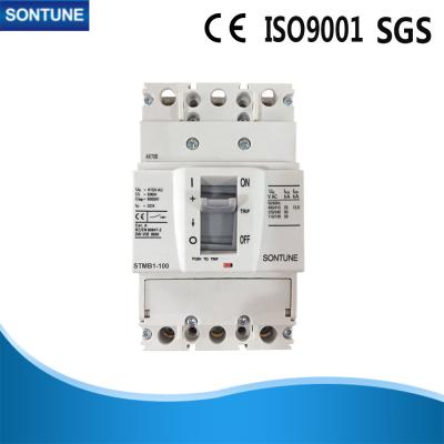 China Plastic STMB MCCB Circuit Breaker 100A 3 Pole Motor Protection Molded Case for sale