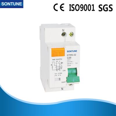 China STRN-32 2P RCBO Circuit Breaker 10ma Electronic Type AC 415 Voltage for sale