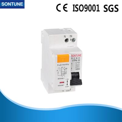 China IEC 61009 RCBO Circuit Breaker 32A Double Pole Residual Current Breaker with Overcurrent Protection for sale