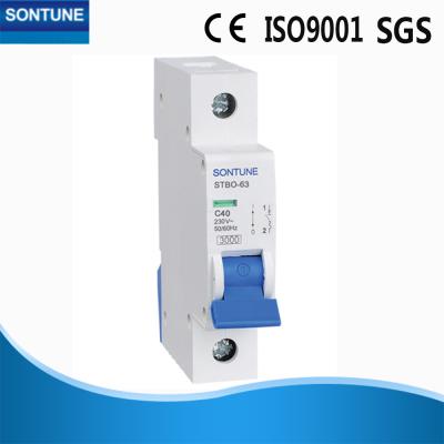 China Din Rail STBO-63 1 Pole Miniature Circuit Breaker MCB 63A 230V for sale