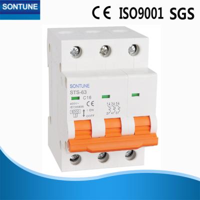 China AC50 / 60Hz Type B model MCB  Miniature Circuit Breaker White PA66 fire reference for sale